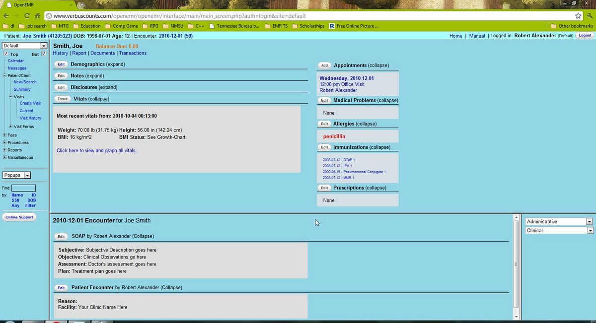 New Encounters & Coding - OpenEMR Project Wiki